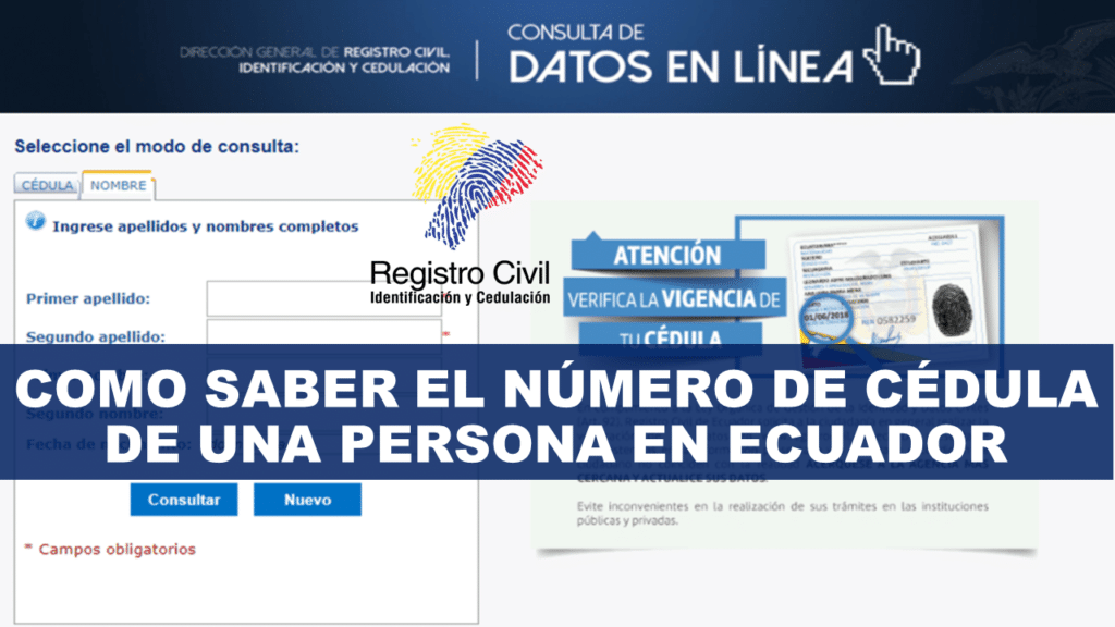 ¿CÓMO CONSULTAR UN NUMERO DE CEDULA RÁPIDAMENTE?